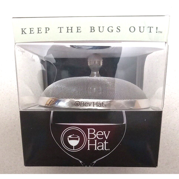 thirsty bug | Other | Bevhat 2x Couples Pack 2 Bevhats Total Wine Glass Cover Keep Bugs Out Nib ...